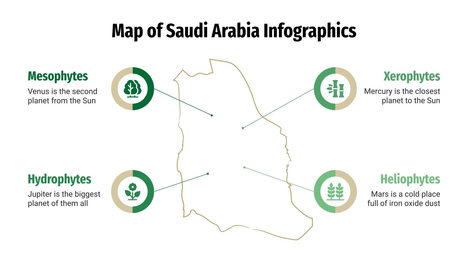 Map of Saudi Arabia Infographics for Google Slides and PPT