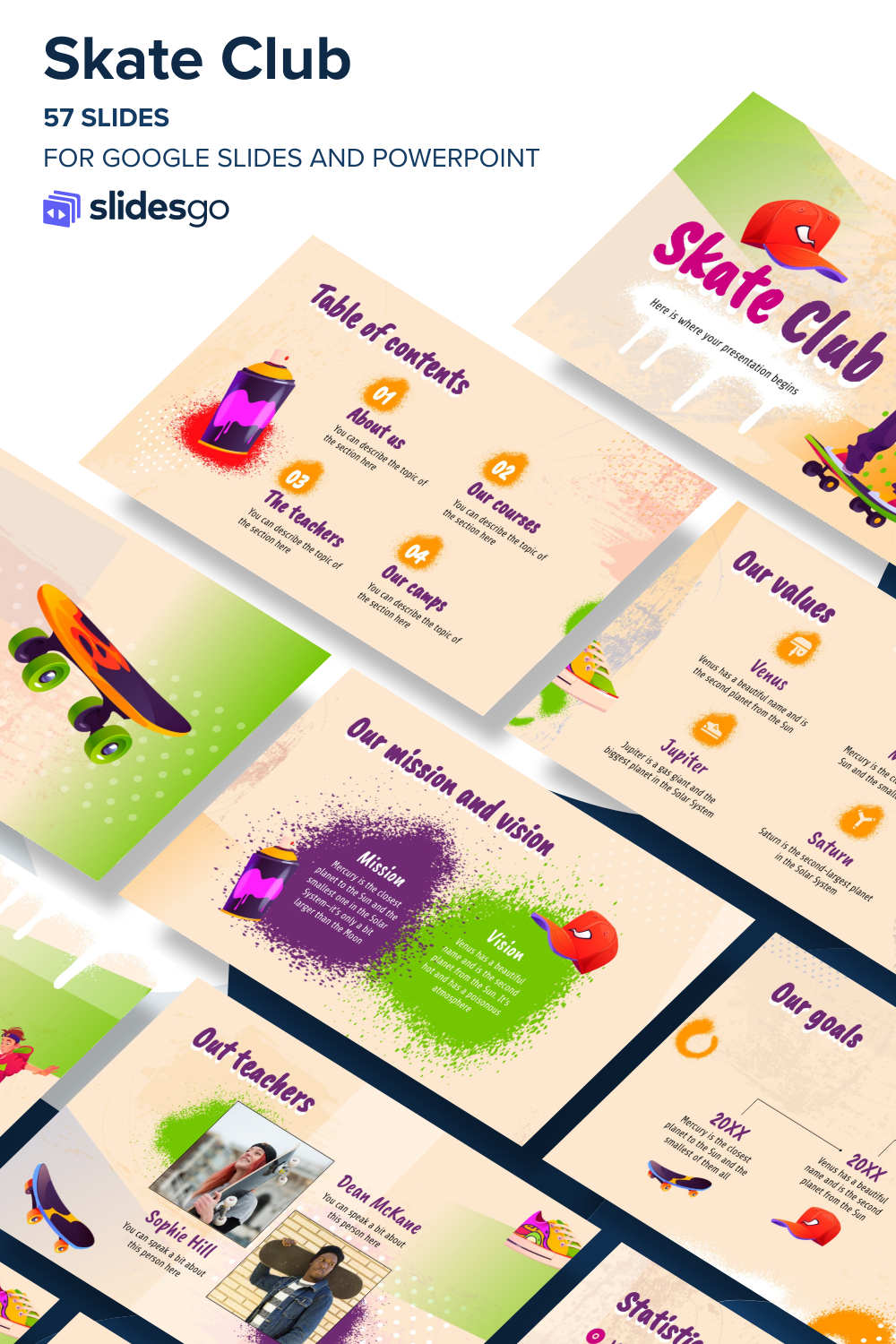 Skate Club | Google Slides theme & PowerPoint template