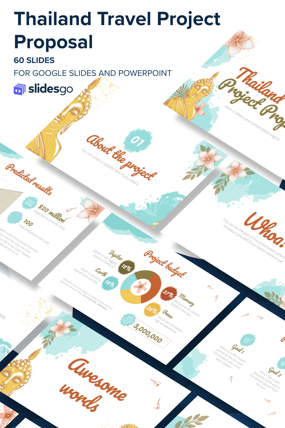 Thailand Travel Project Proposal | Google Slides & PPT