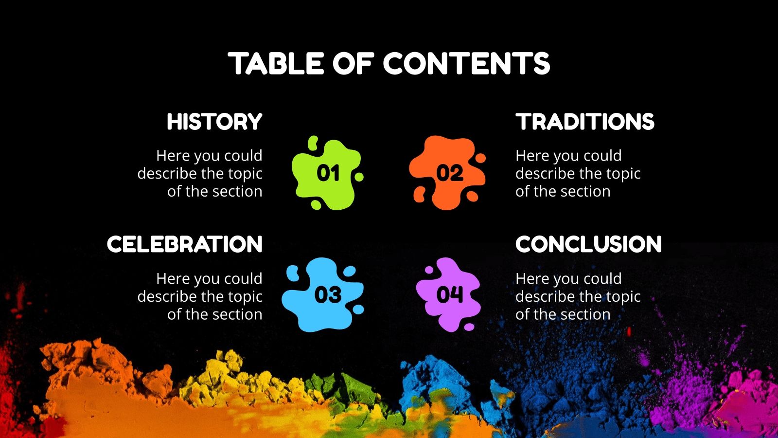 Happy Holi Colorful Festival | Google Slides & PPT theme