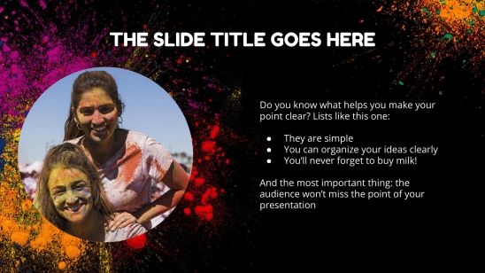Happy Holi Colorful Festival | Google Slides & PPT theme