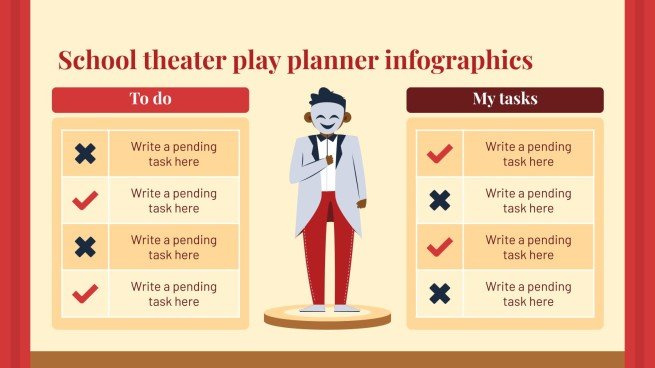 School Theater Play Planner Infographics | Google Slides