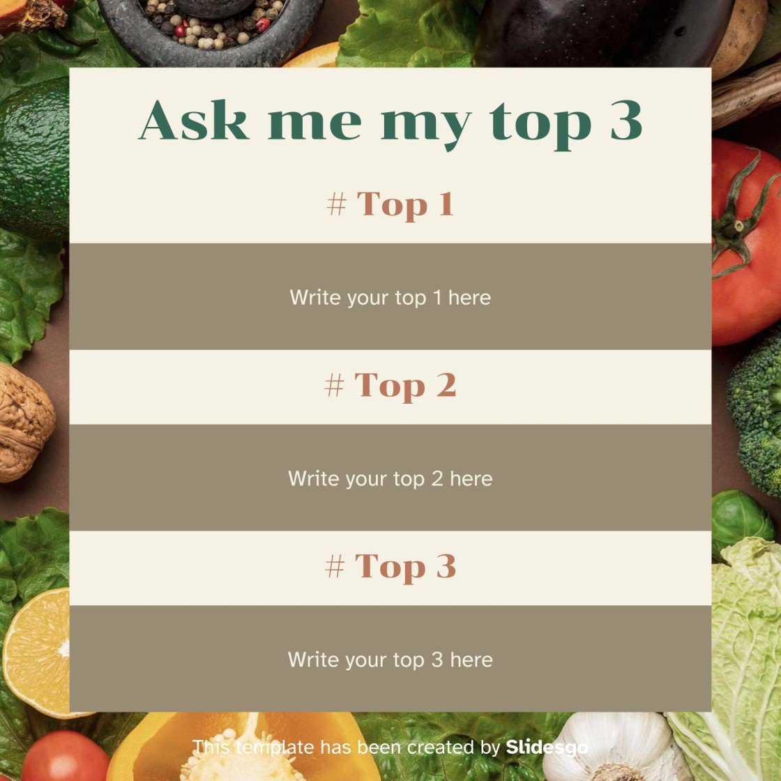 Healthy Tips IG Post | Google Slides & PowerPoint