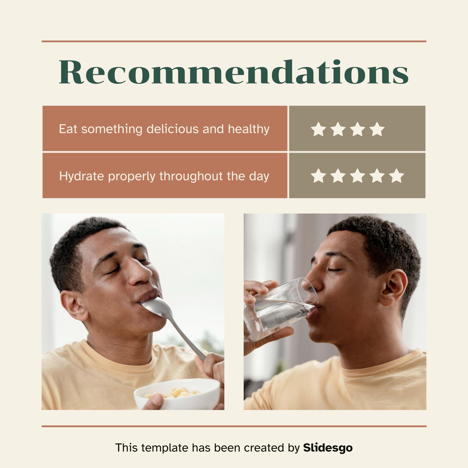 Healthy Tips IG Post | Google Slides & PowerPoint