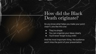 La peste negra | Plantilla de Google Slides y PowerPoint
