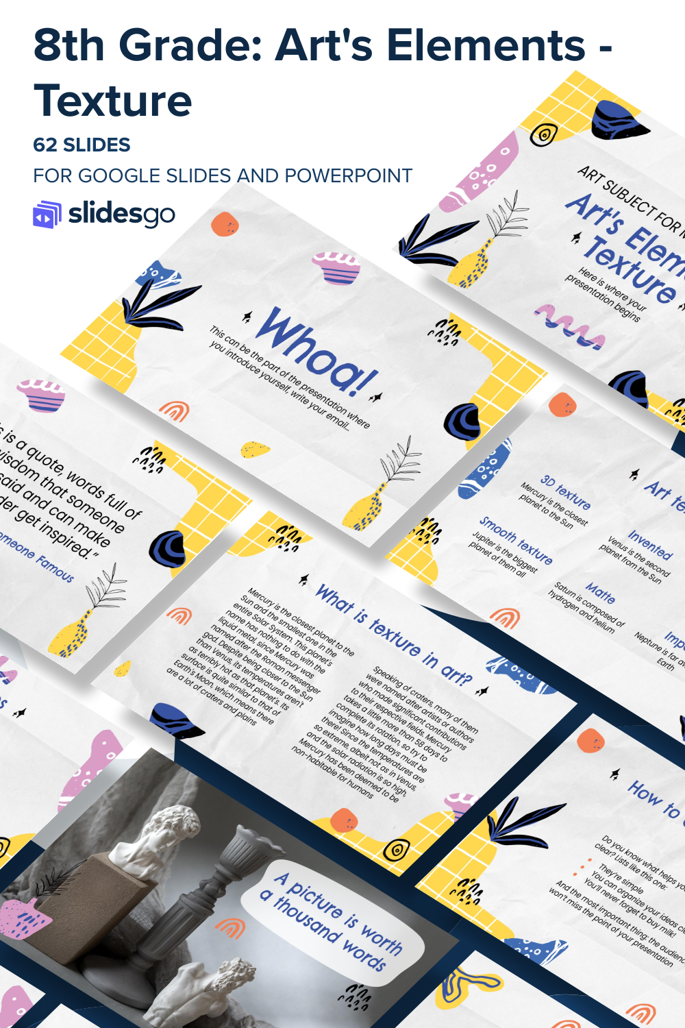 Art Subject for Middle School: Art's Elements - Texture