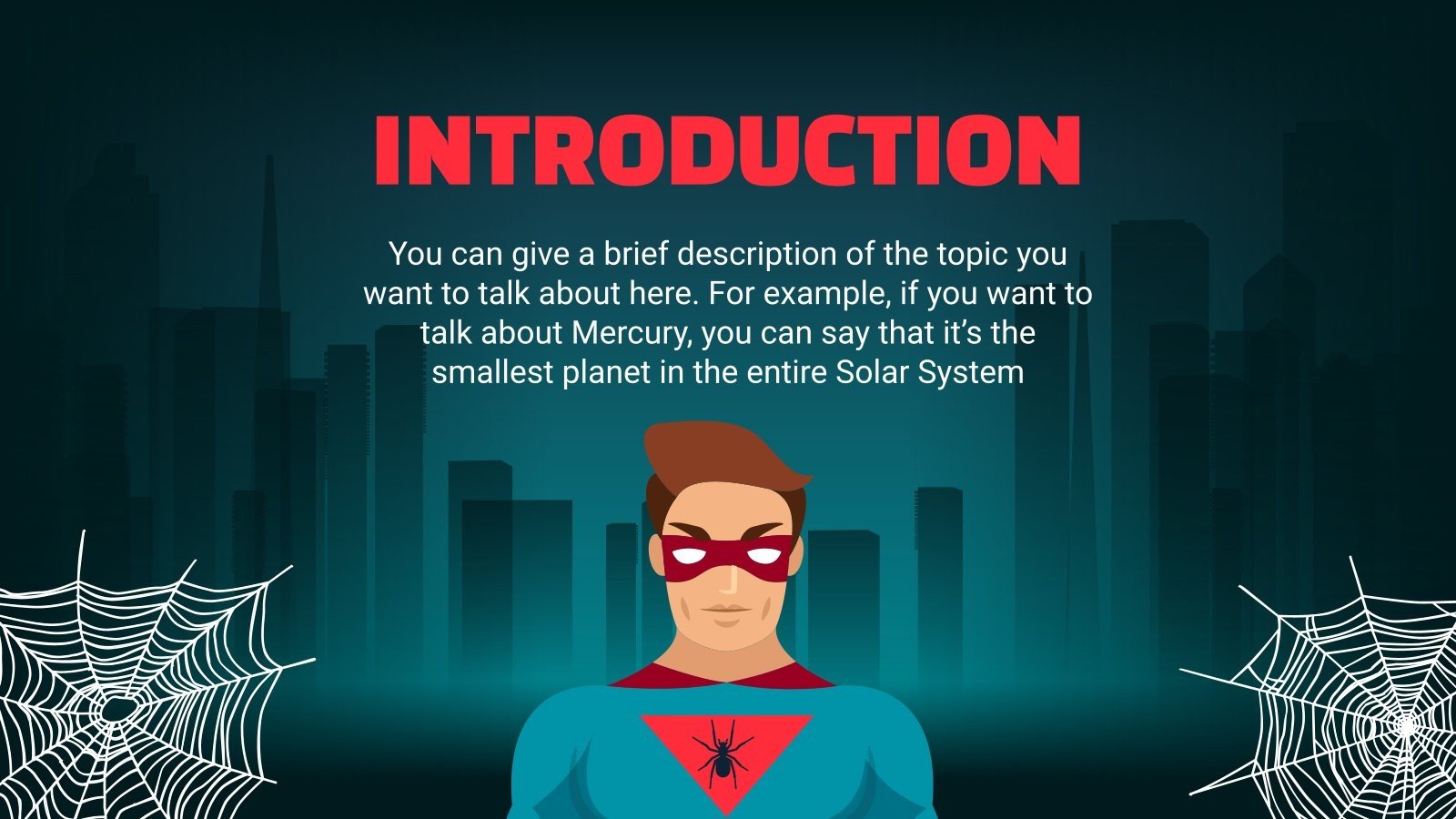 Arachnid Superhero | Google Slides and PowerPoint Template