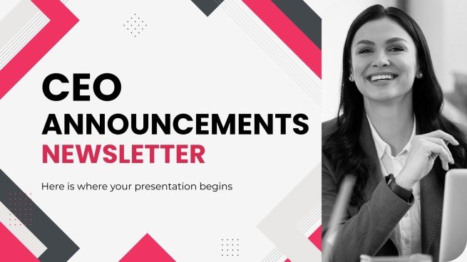 CEO Announcements Newsletter | Google Slides & PowerPoint