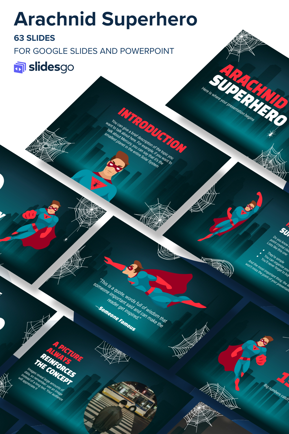 Arachnid Superhero | Google Slides and PowerPoint Template
