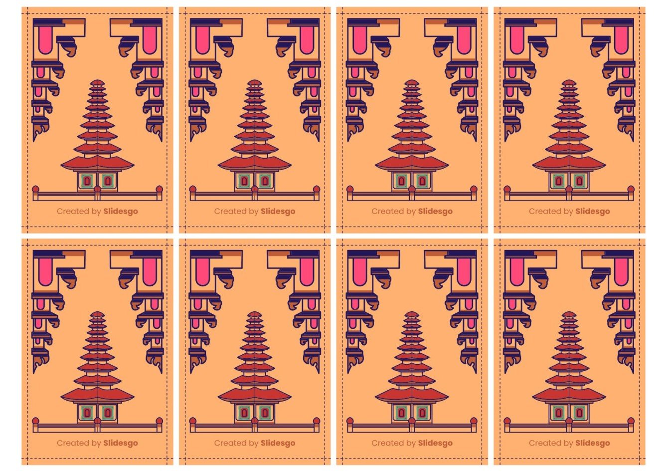 Indonesia Themed Printable Playing Cards | Google Slides