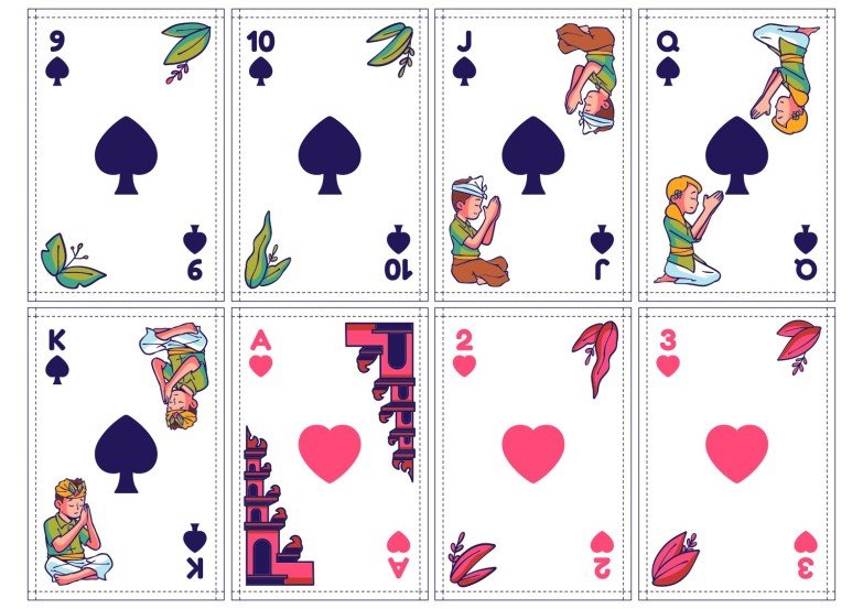 Indonesia Themed Printable Playing Cards | Google Slides