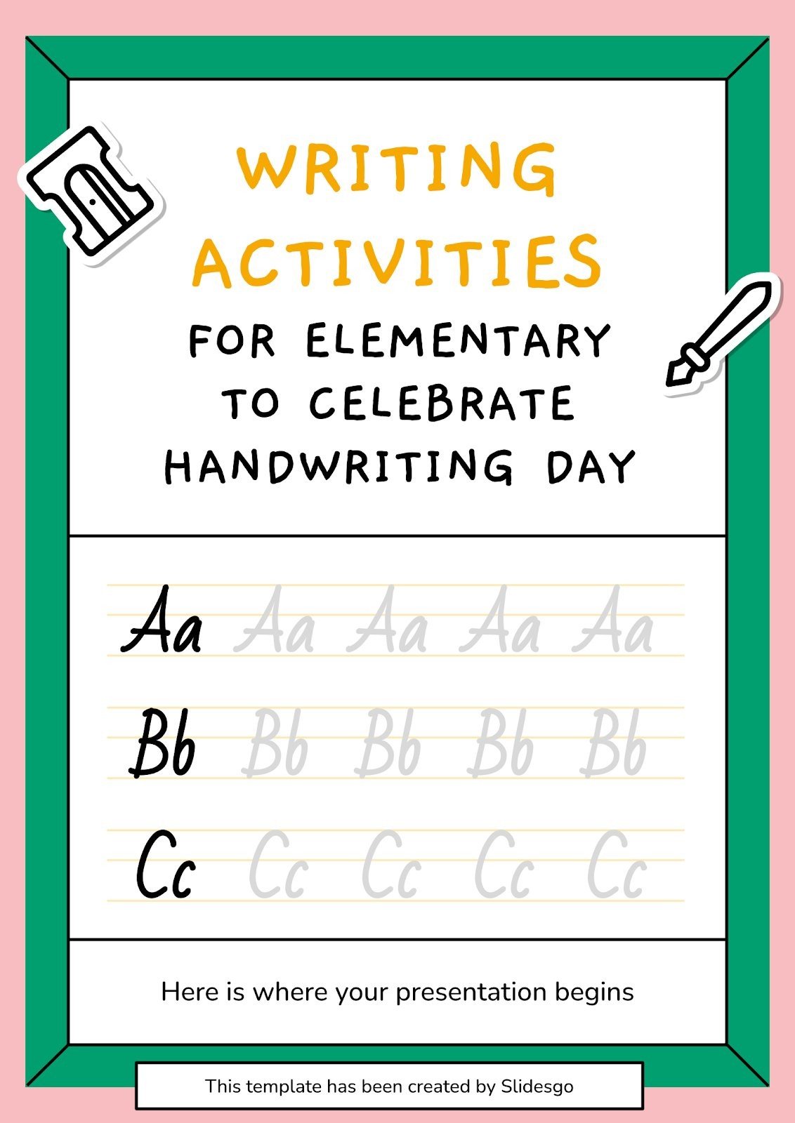 Writing Activities for Elementary: Handwriting Day