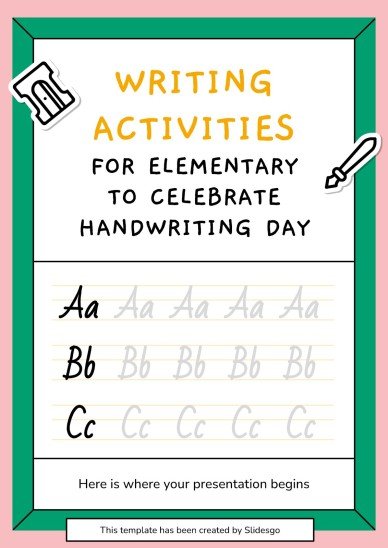 Writing Activities for Elementary: Handwriting Day