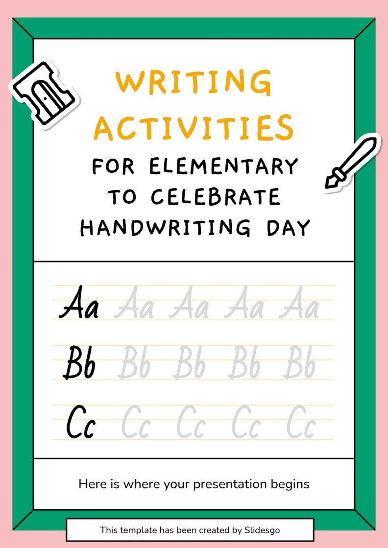 Writing Activities for Elementary: Handwriting Day