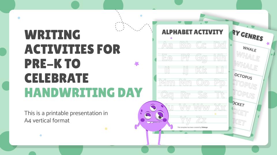 Writing Activities for Pre-K to Celebrate Handwriting Day