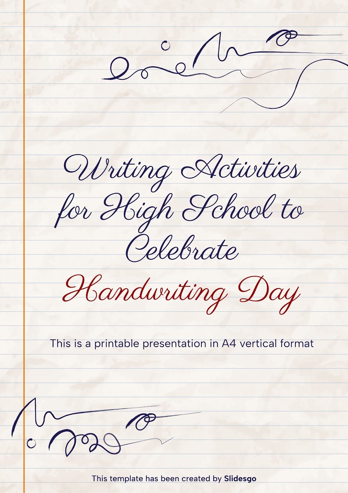 Activities for High School to Celebrate Handwriting Day