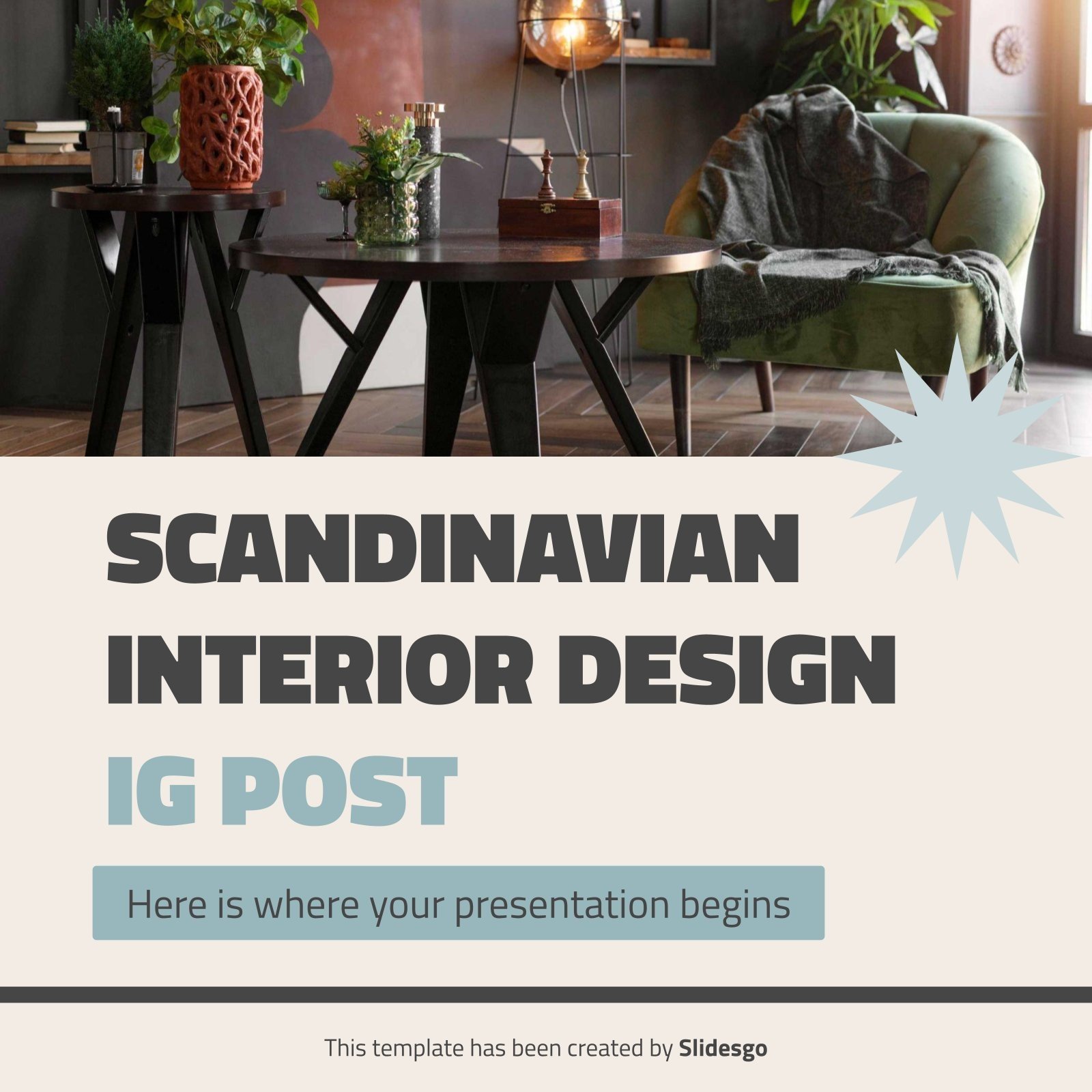 Scandinavian Interior Design IG Post | Google Slides & PPT
