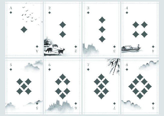 Asian Landscapes Printable Deck of Playing Cards