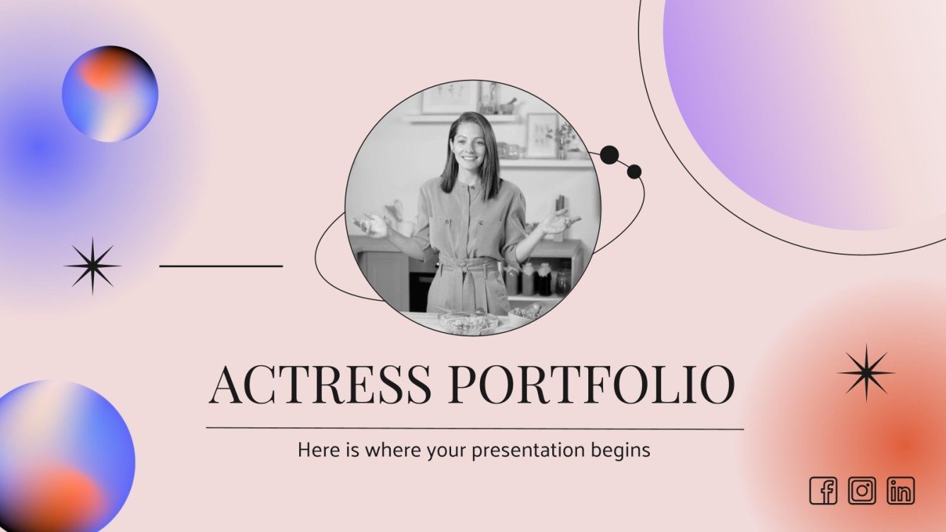 Actress Portfolio | Google Slides & PowerPoint