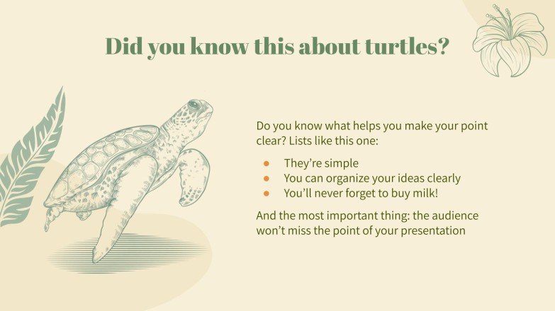 Science Subject for Elementary: Turtles | Google Slides