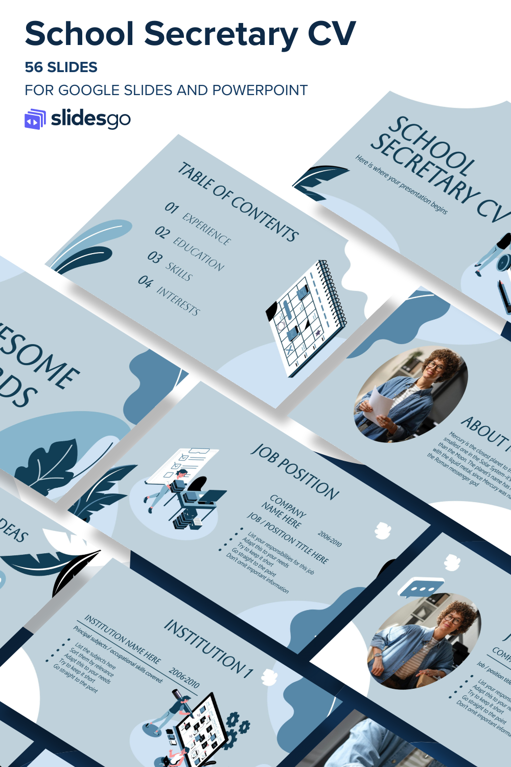 School Secretary CV | Google Slides & PowerPoint