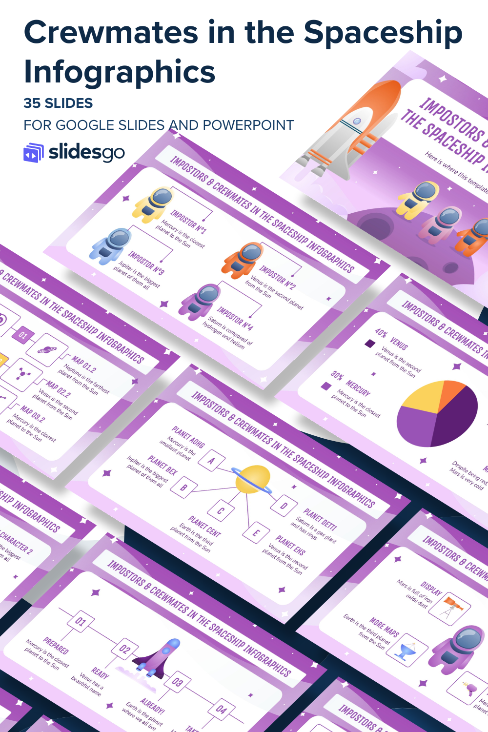 Impostors & Crewmates in the Spaceship Infographics