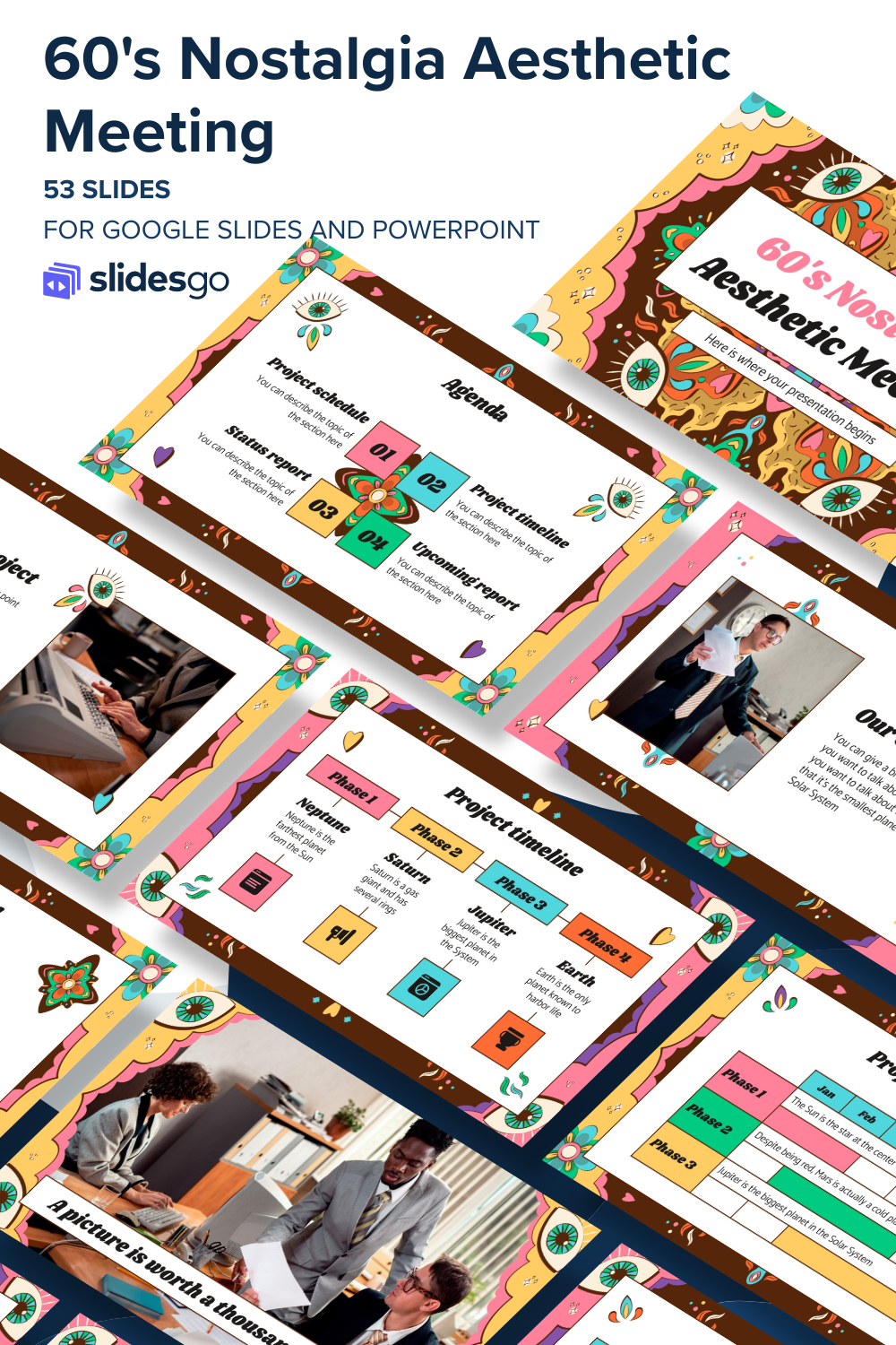 60's Nostalgia Aesthetic Meeting | Google Slides & PPT