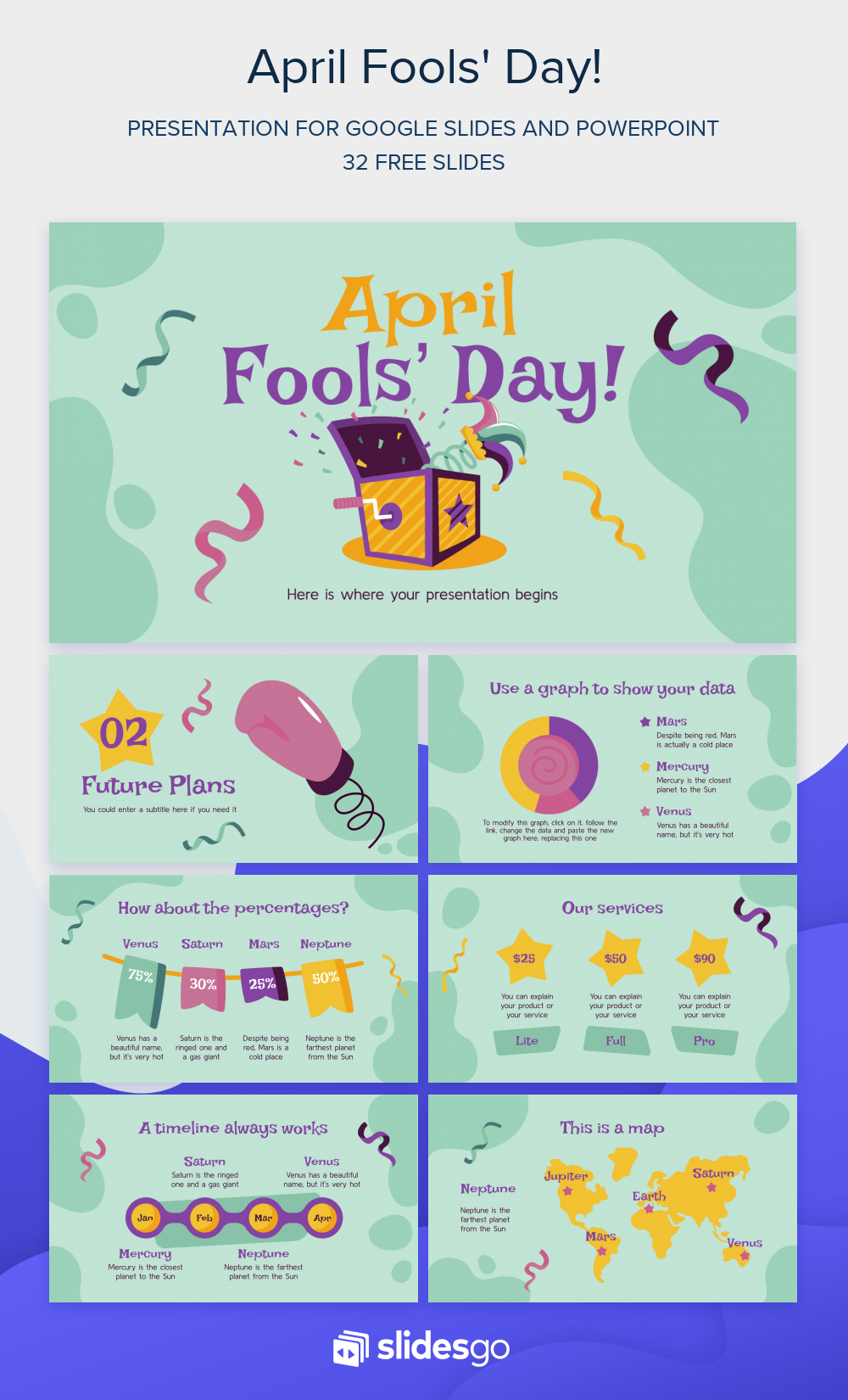 April Fools' Day! Google Slides theme and PowerPoint template