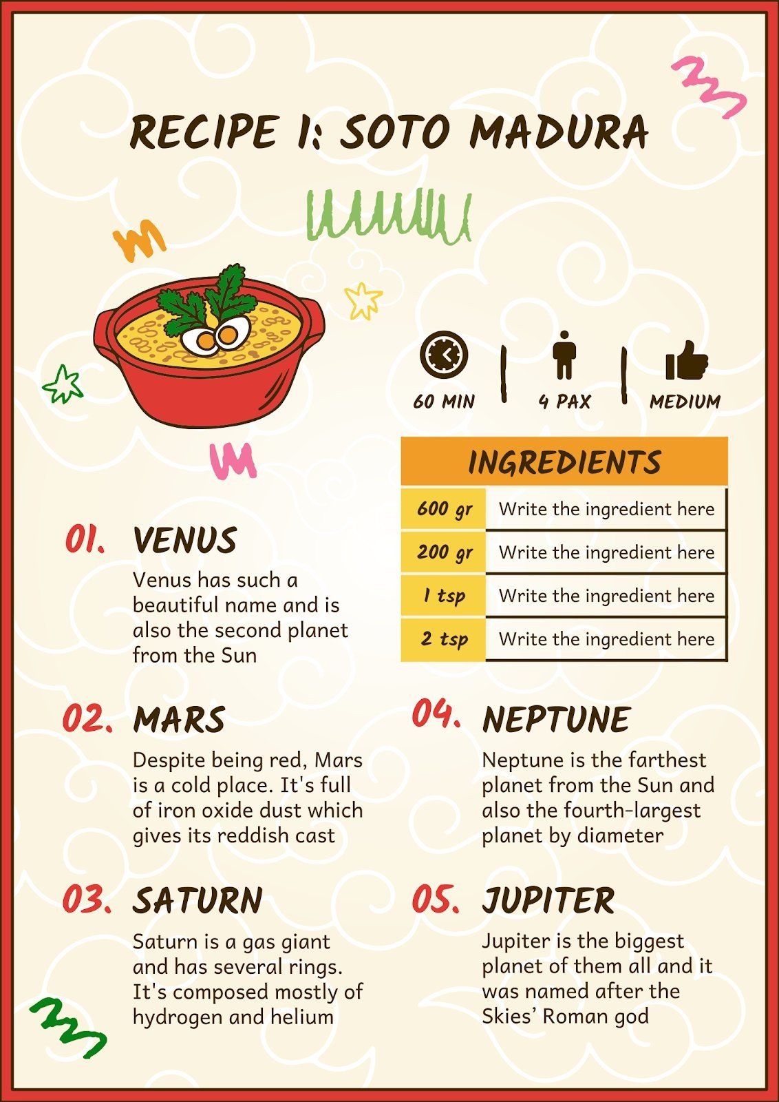 Javanese Recipes Cookbook | Google Slides & PowerPoint