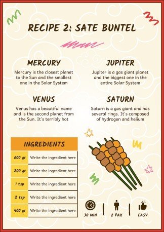 Javanese Recipes Cookbook | Google Slides & PowerPoint