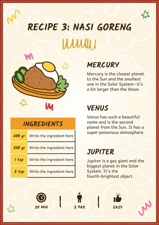 Javanese Recipes Cookbook | Google Slides & PowerPoint