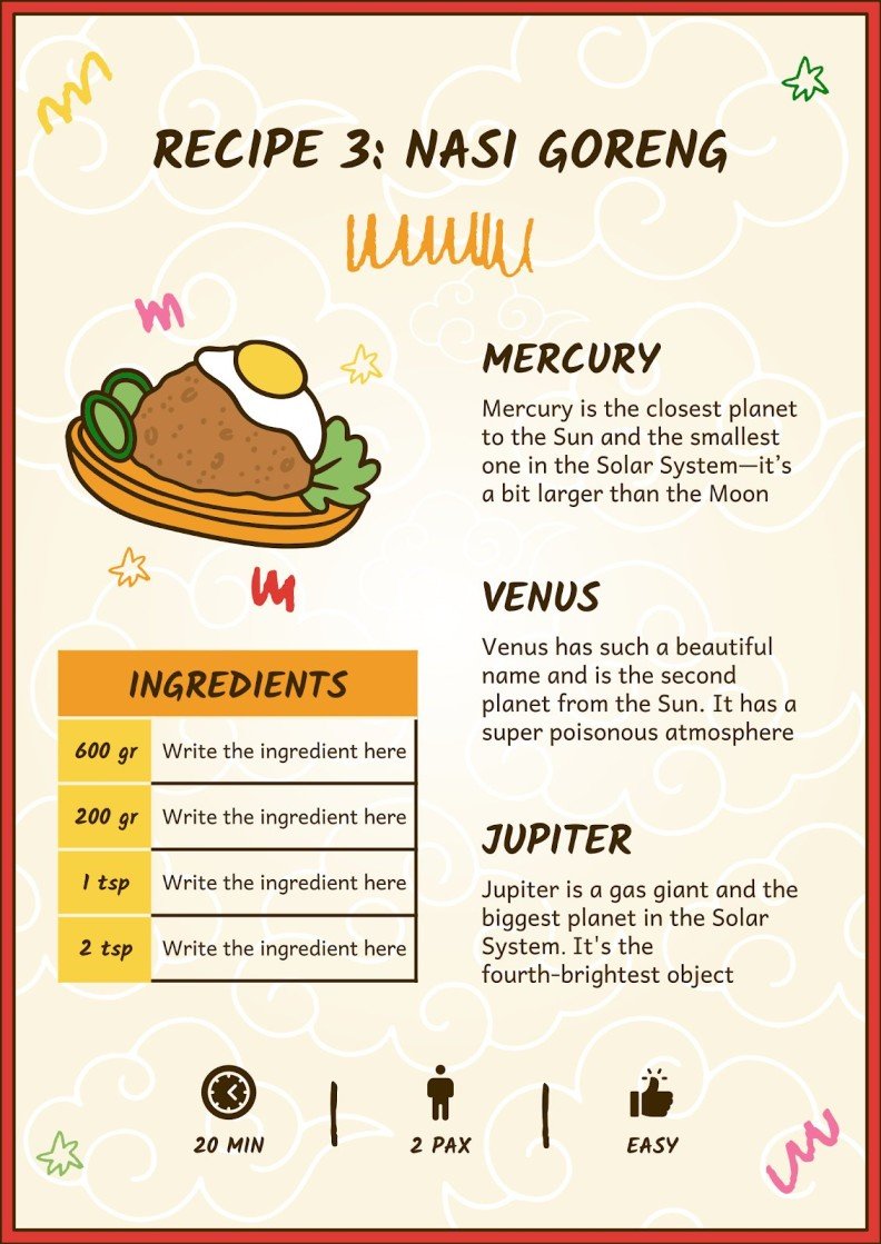 Javanese Recipes Cookbook | Google Slides & PowerPoint