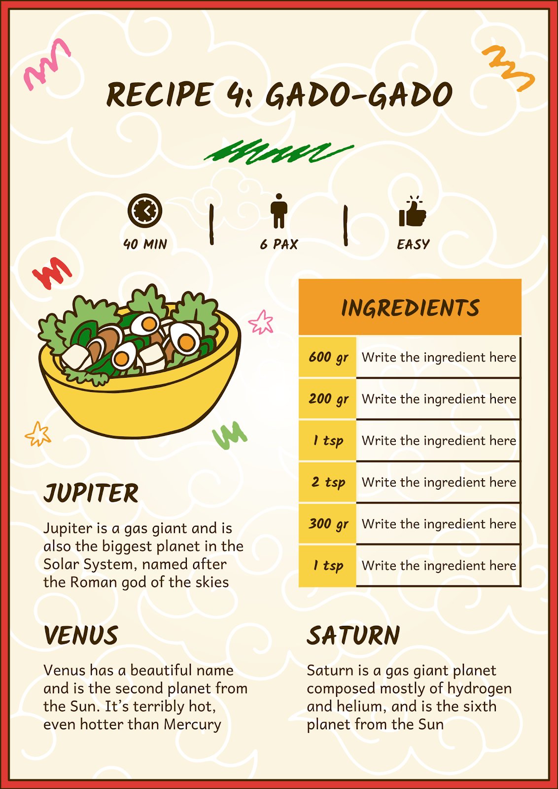 Javanese Recipes Cookbook | Google Slides & PowerPoint