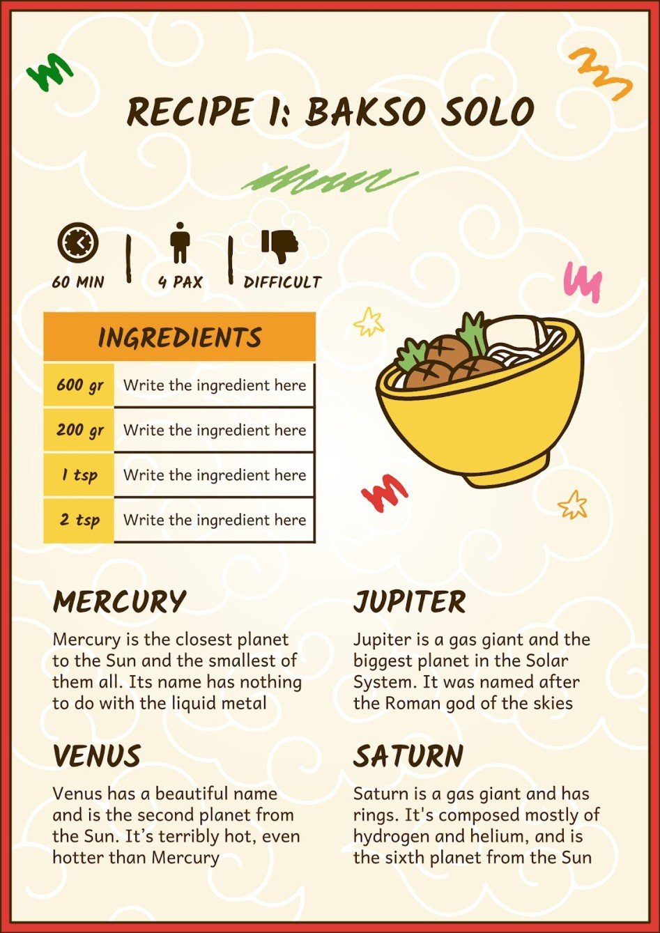 Javanese Recipes Cookbook | Google Slides & PowerPoint