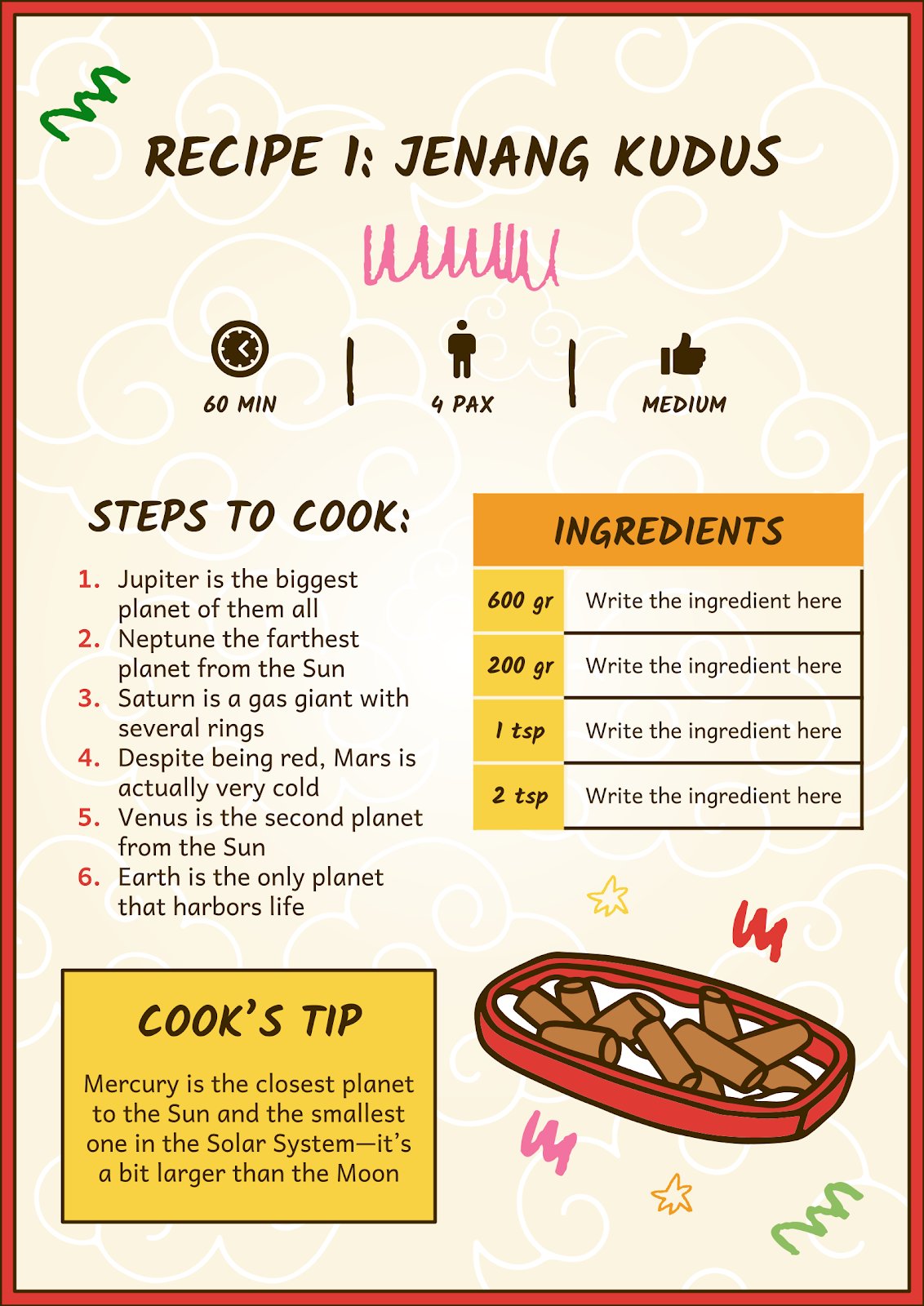 Javanese Recipes Cookbook | Google Slides & PowerPoint