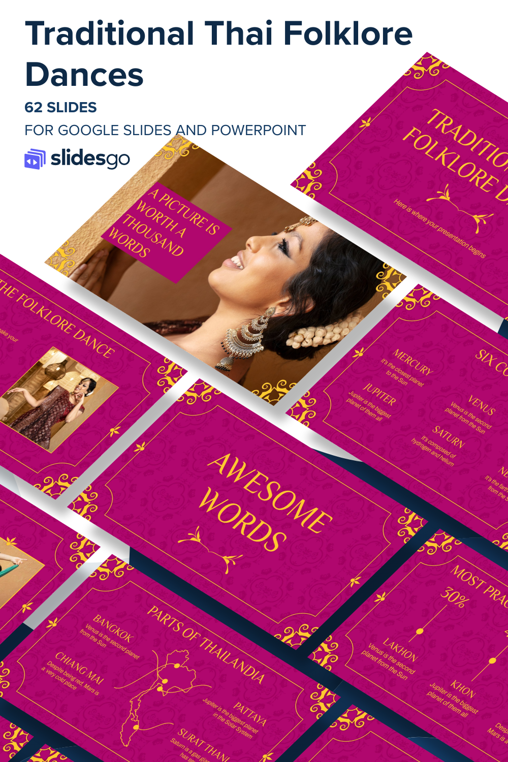 Traditional Thai Folklore Dances | Google Slides & PPT