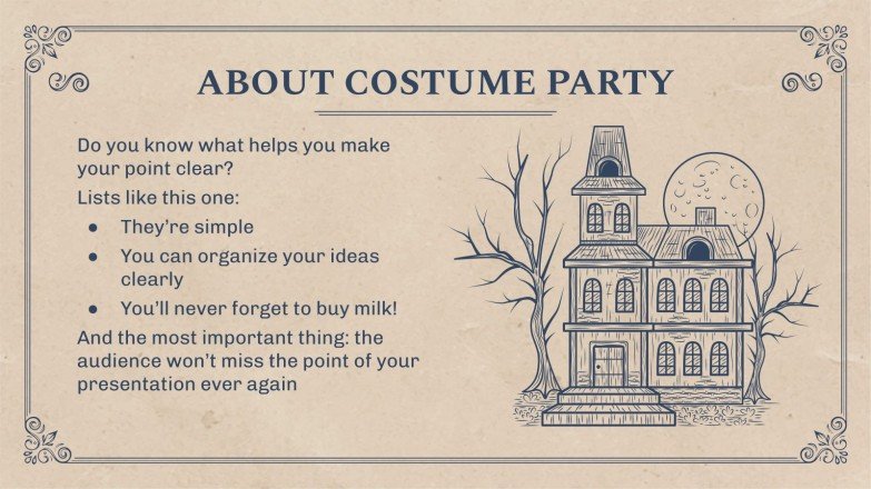Haunted House Costume Party | Google Slides & PowerPoint