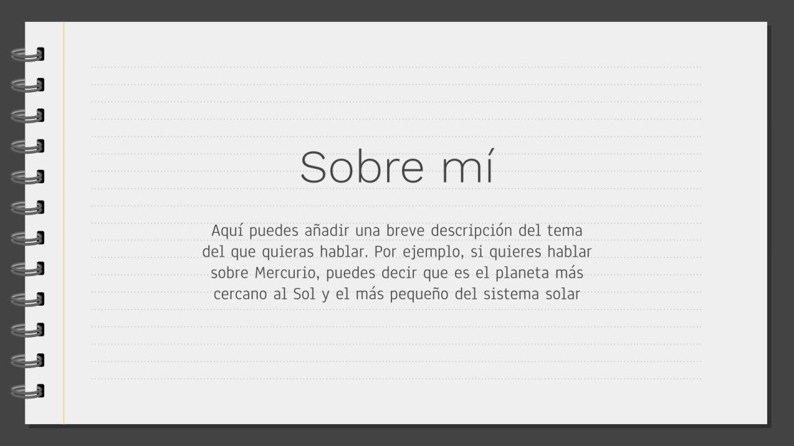 Elegant Style Oblong Notebook Portfolio | Google Slides & PPT