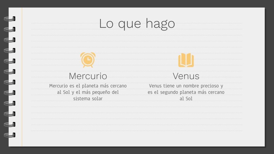 Elegant Style Oblong Notebook Portfolio | Google Slides & PPT