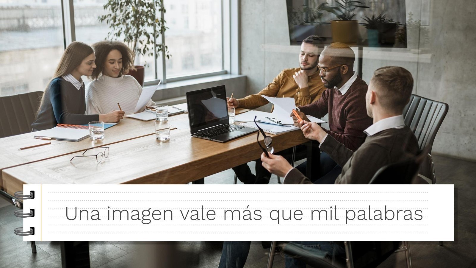 Elegant Style Oblong Notebook Portfolio | Google Slides & PPT