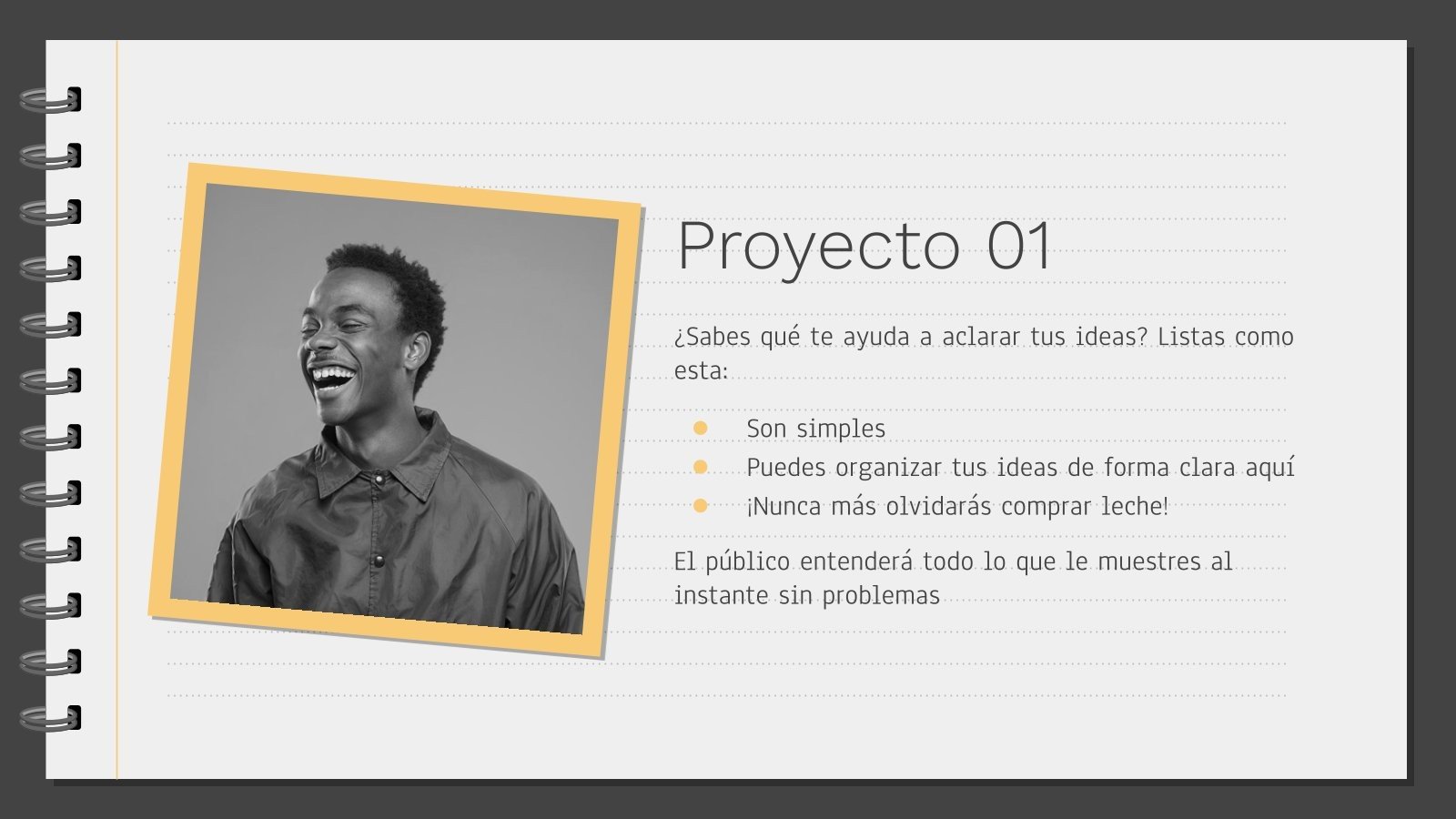Elegant Style Oblong Notebook Portfolio | Google Slides & PPT