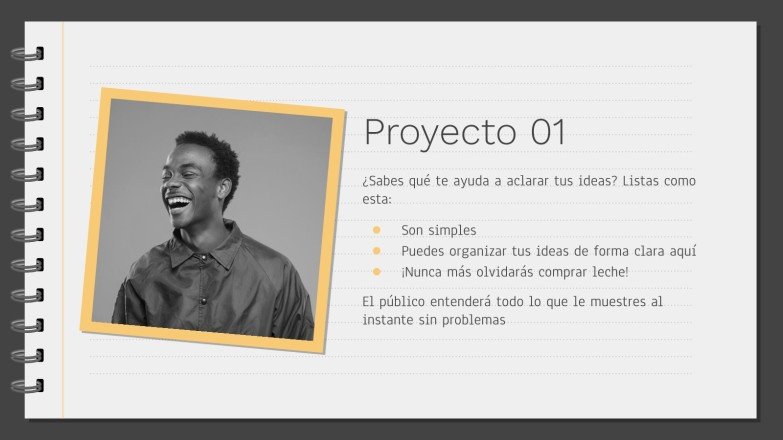 Elegant Style Oblong Notebook Portfolio | Google Slides & PPT