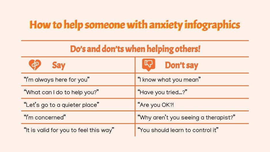 How to Help Someone with Anxiety Infographics