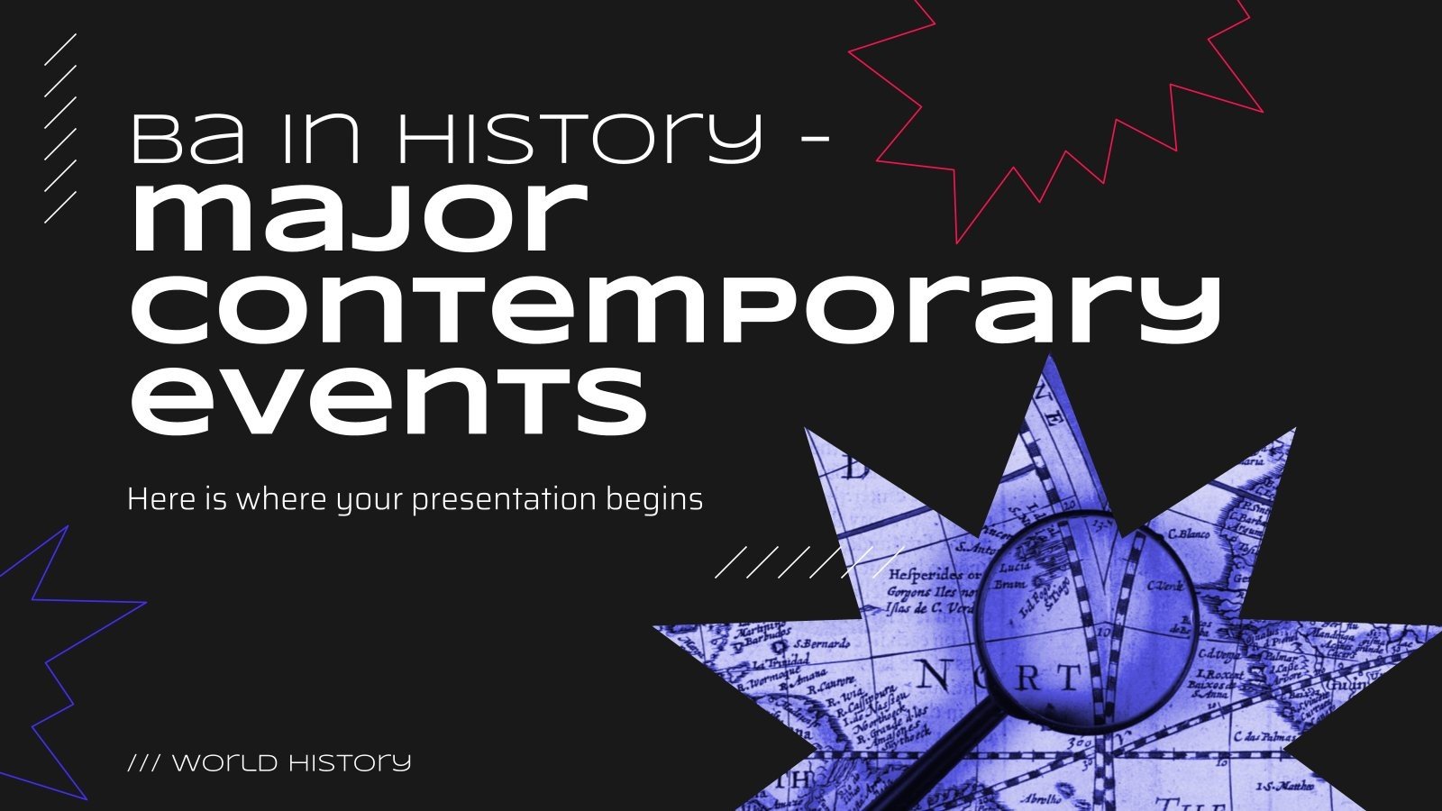 BA in History - Major Contemporary Events | Google Slides