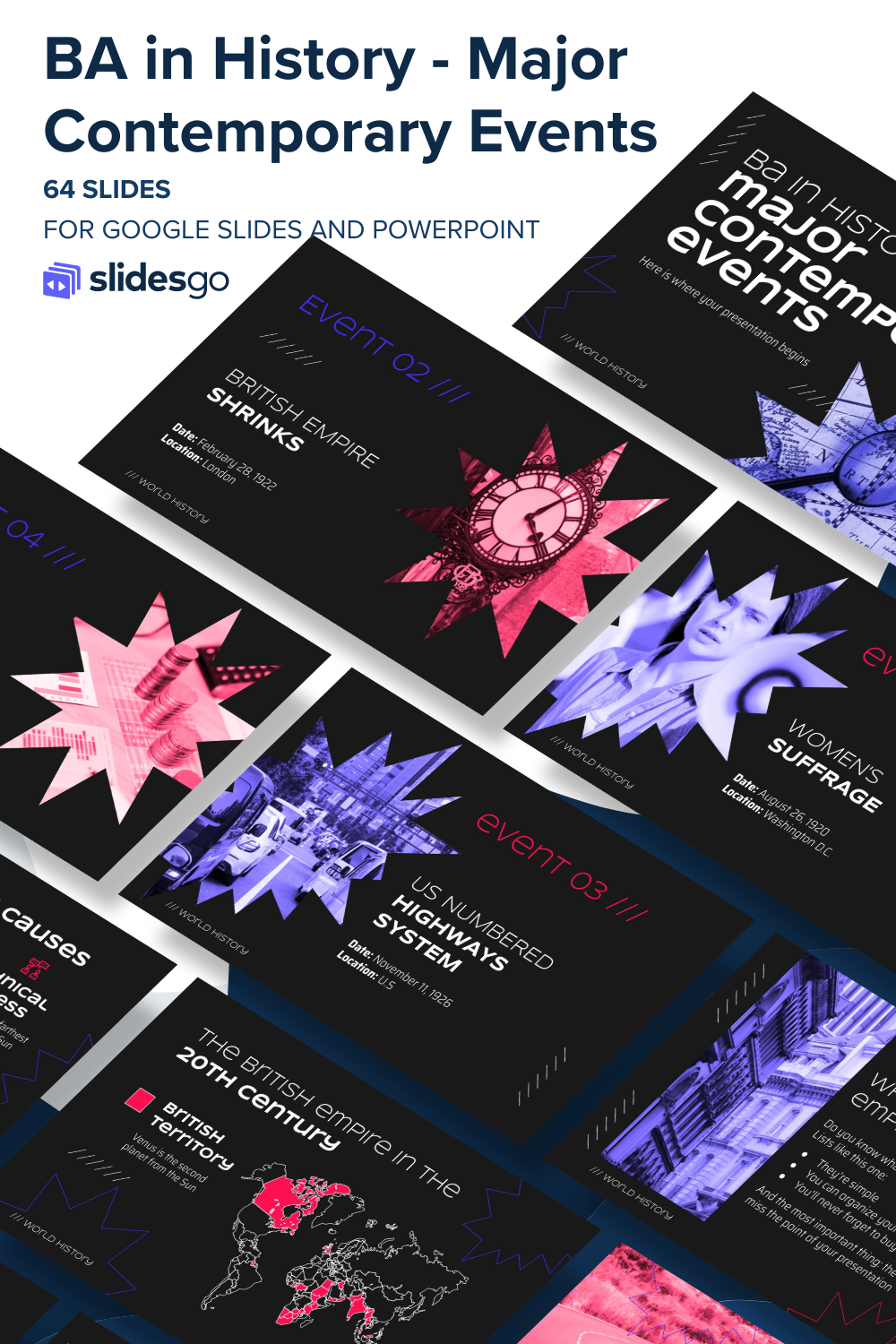 BA in History - Major Contemporary Events | Google Slides