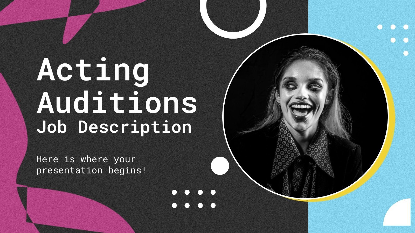 Acting Auditions Job Description | Google Slides & PPT