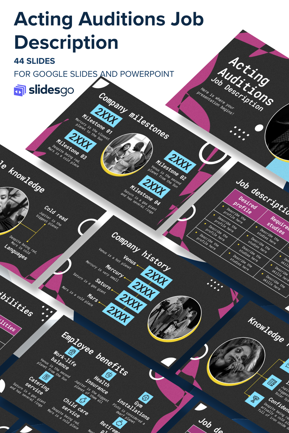 Acting Auditions Job Description | Google Slides & PPT