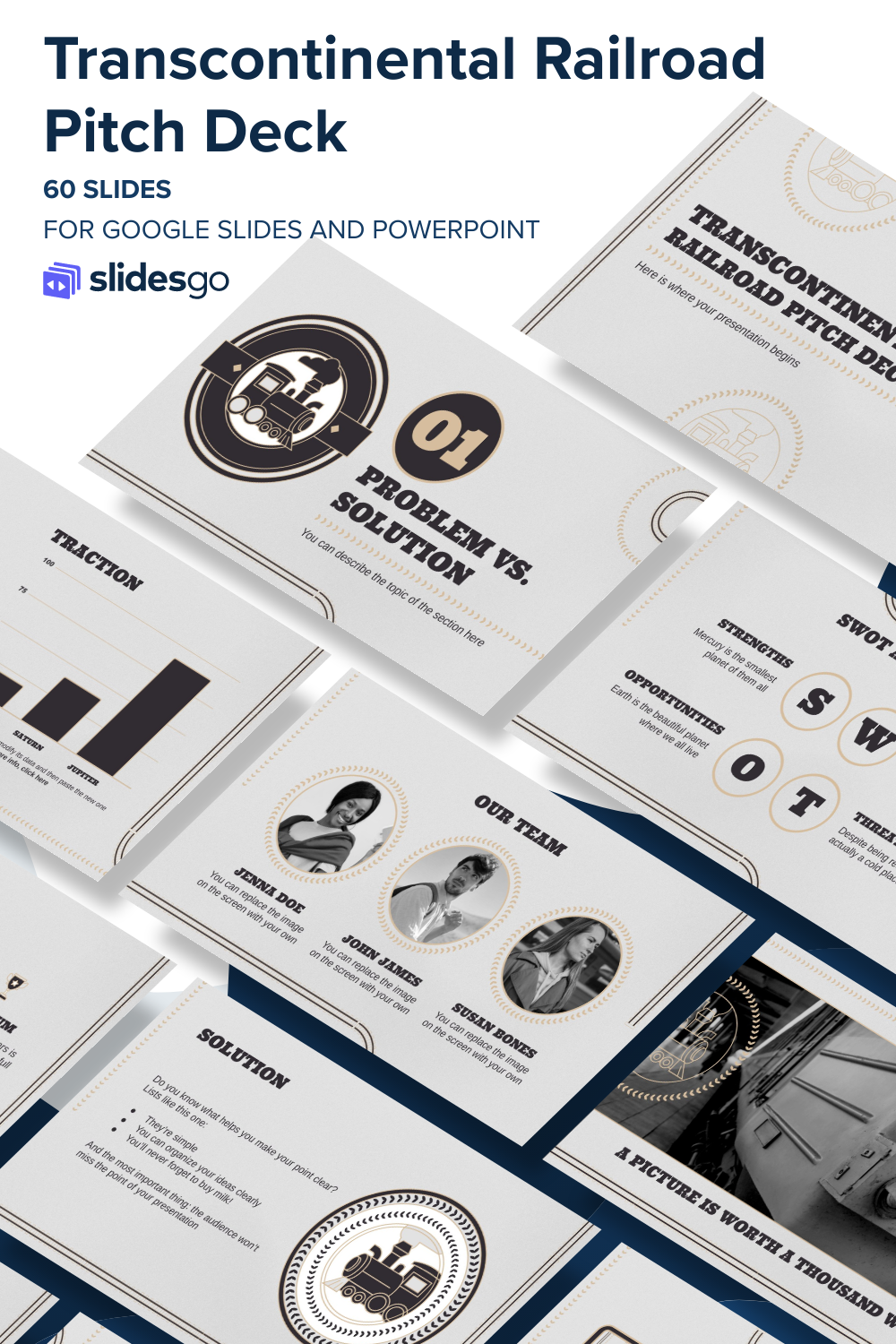 Transcontinental Railroad Pitch Deck | Google Slides & PPT