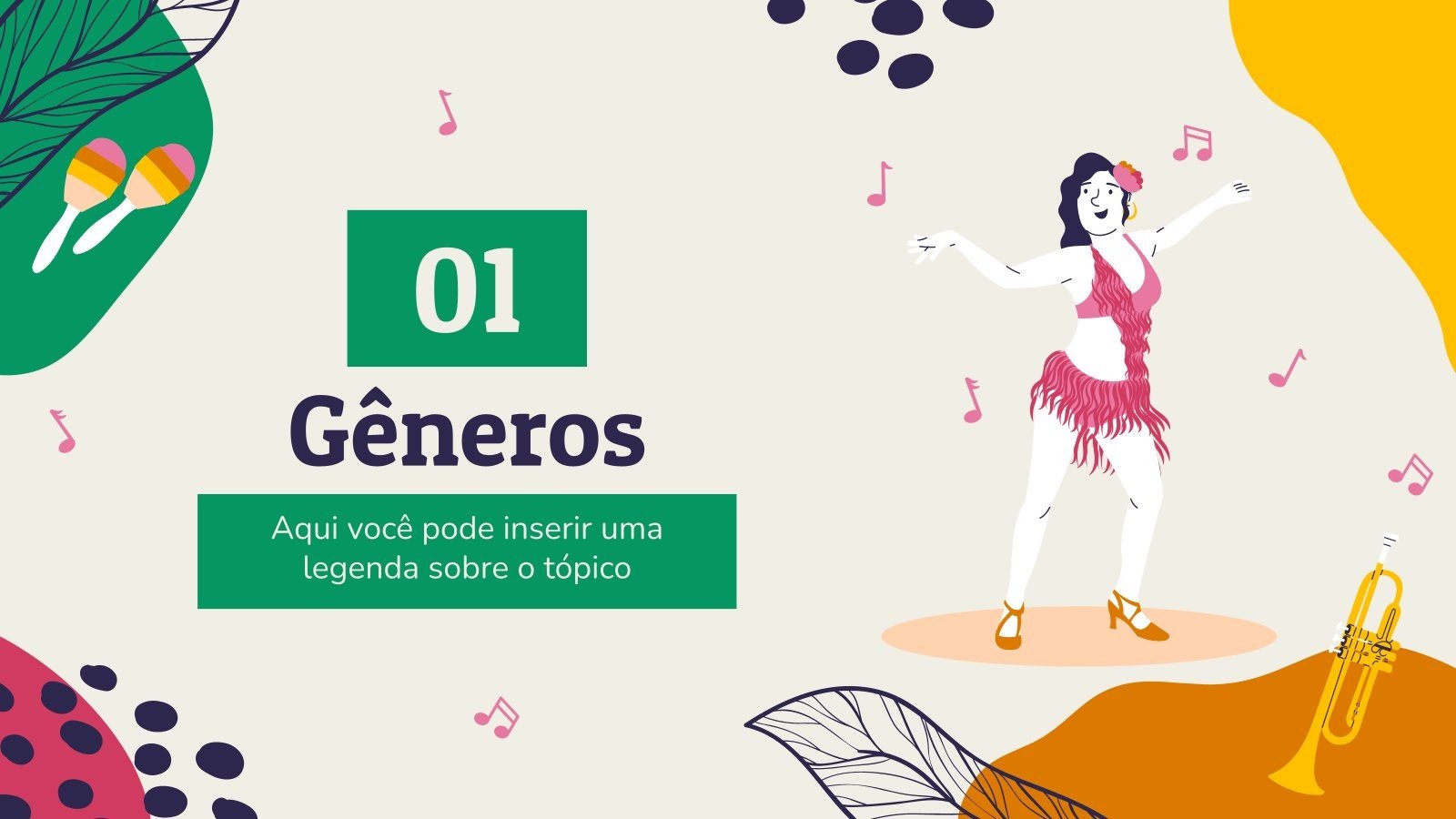 Gêneros musicais brasileiros | Google Slides e PowerPoint