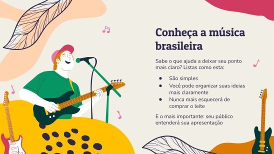 Gêneros musicais brasileiros | Google Slides e PowerPoint
